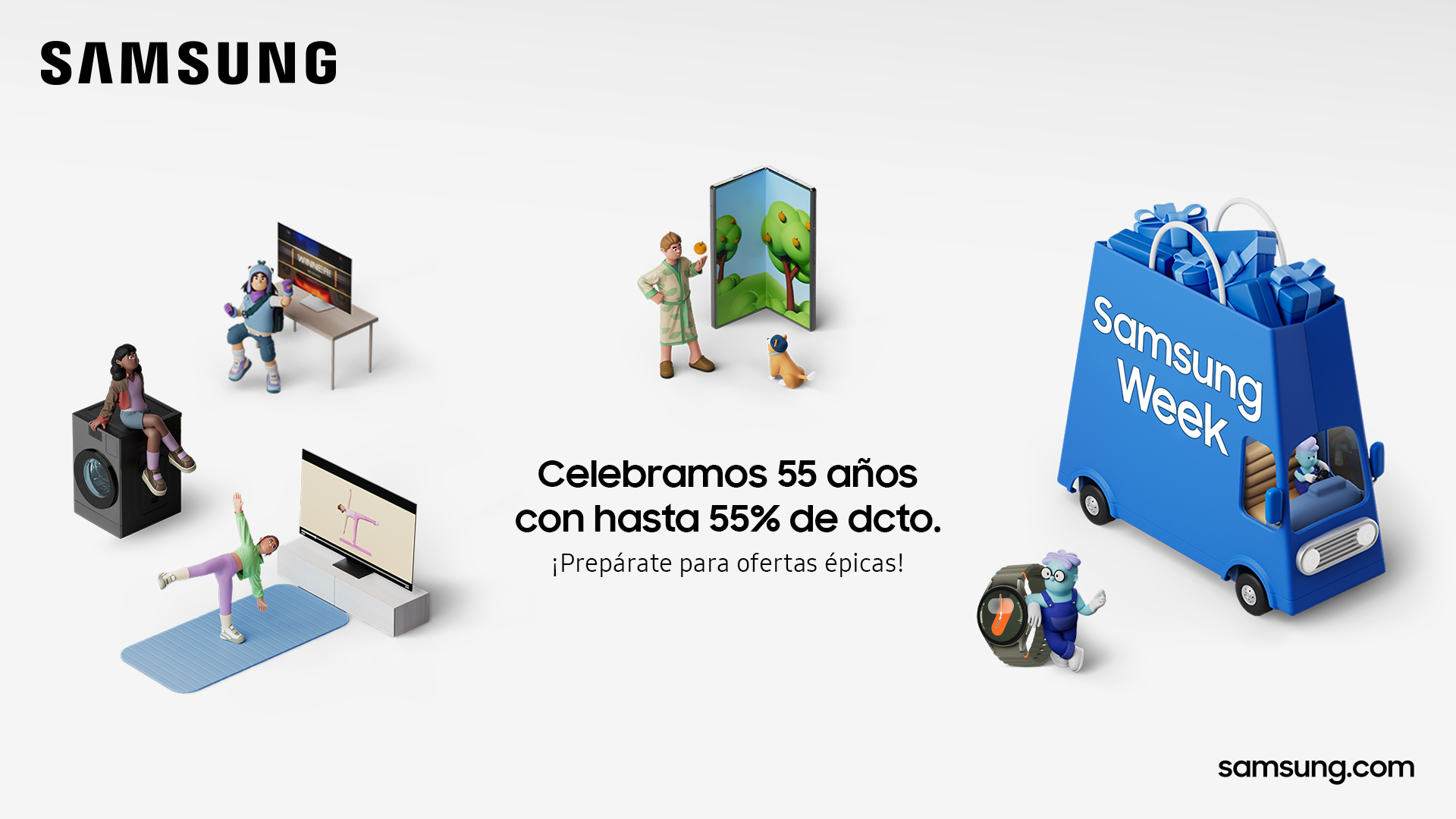 Celebra los 55 años de innovación de Samsung con descuentos exclusivos ...